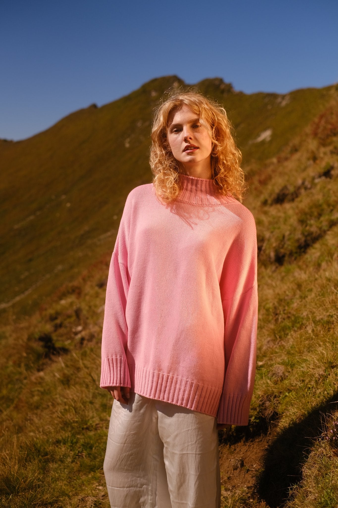Pink Velvet Sweater – Amie Knitting